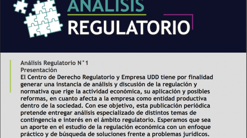 Análisis Regulatorio Archivos - Centro de Derecho Regulatorio y Empresa UDD